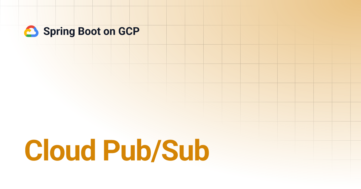 Cloud Pub/Sub | Spring Boot on GCP